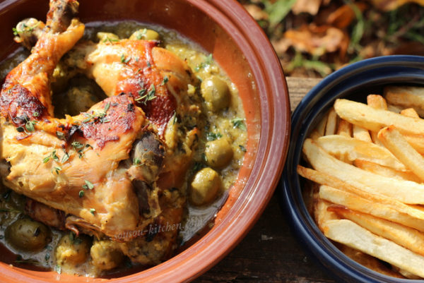 Poulet mhamer - poulet a la marocaine