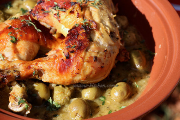 Poulet mhamer - poulet a la marocaine